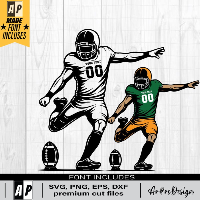 Kicker Football Drawing - Etsy