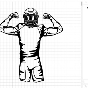 Customizable Football Player SVG | Scalable Vector Graphics for Cricut ...