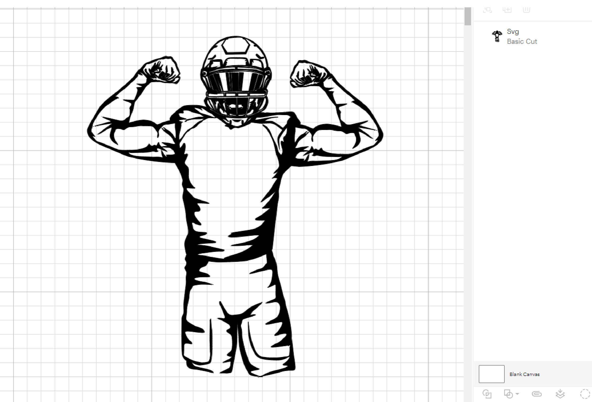 Customizable Football Player SVG | Scalable Vector Graphics for Cricut ...