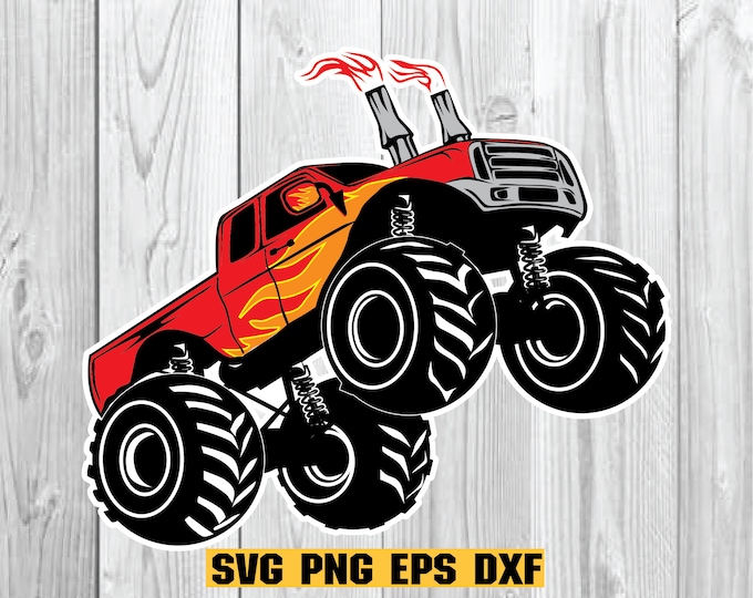 Monster Trucks Clipart, Monster Truck Clipart Bundle, Trucks Clip Art ...