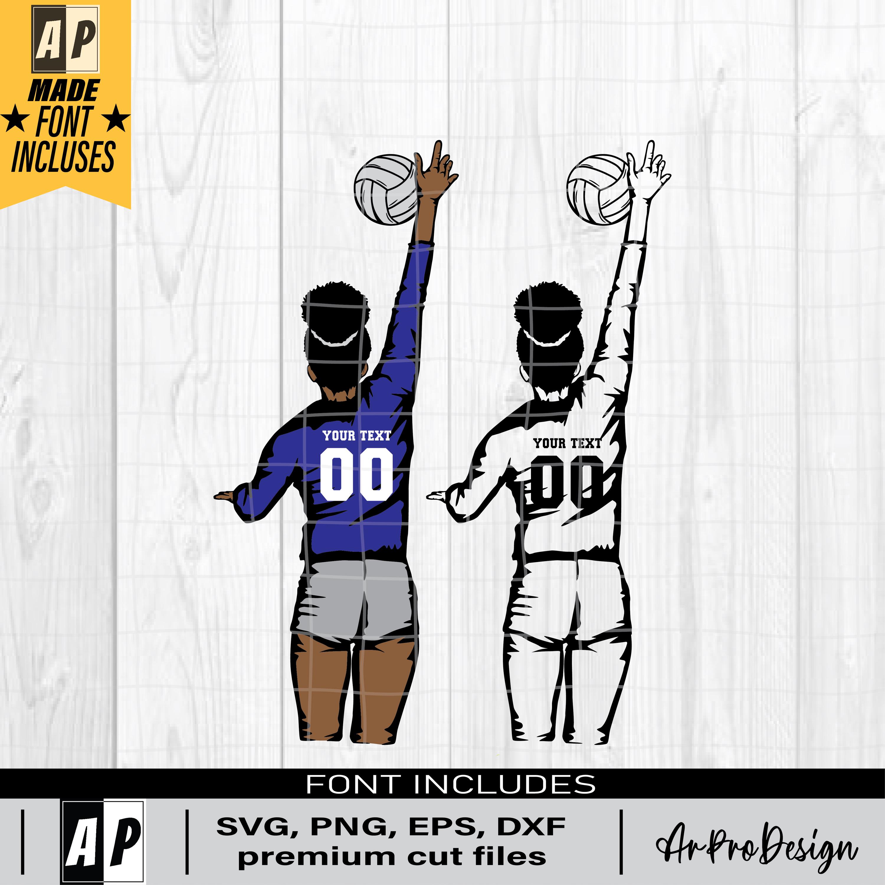 Spiking Volleyball Clipart