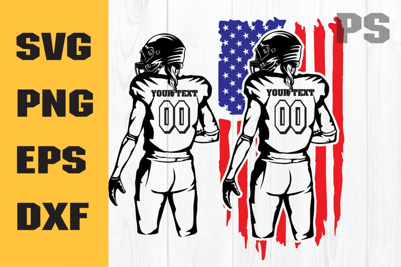 American Football Girl Svg Football Ladies Woman Football - Etsy