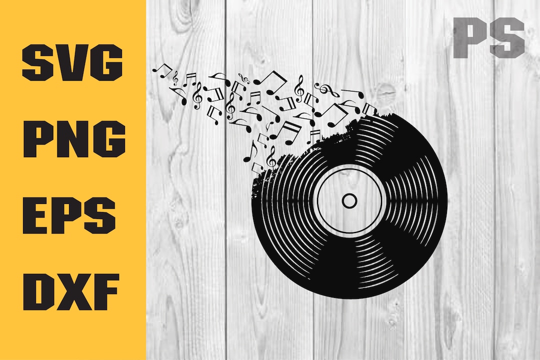 Vinyl Record SVG, Vinyl Record PNG, Long Play Clipart, Vintage Record ...