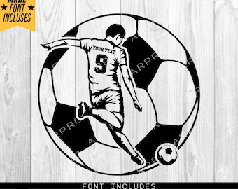 Soccer Kid Player Svg, Personalized Name Svg, Soccer Kid Svg, Soccer ...