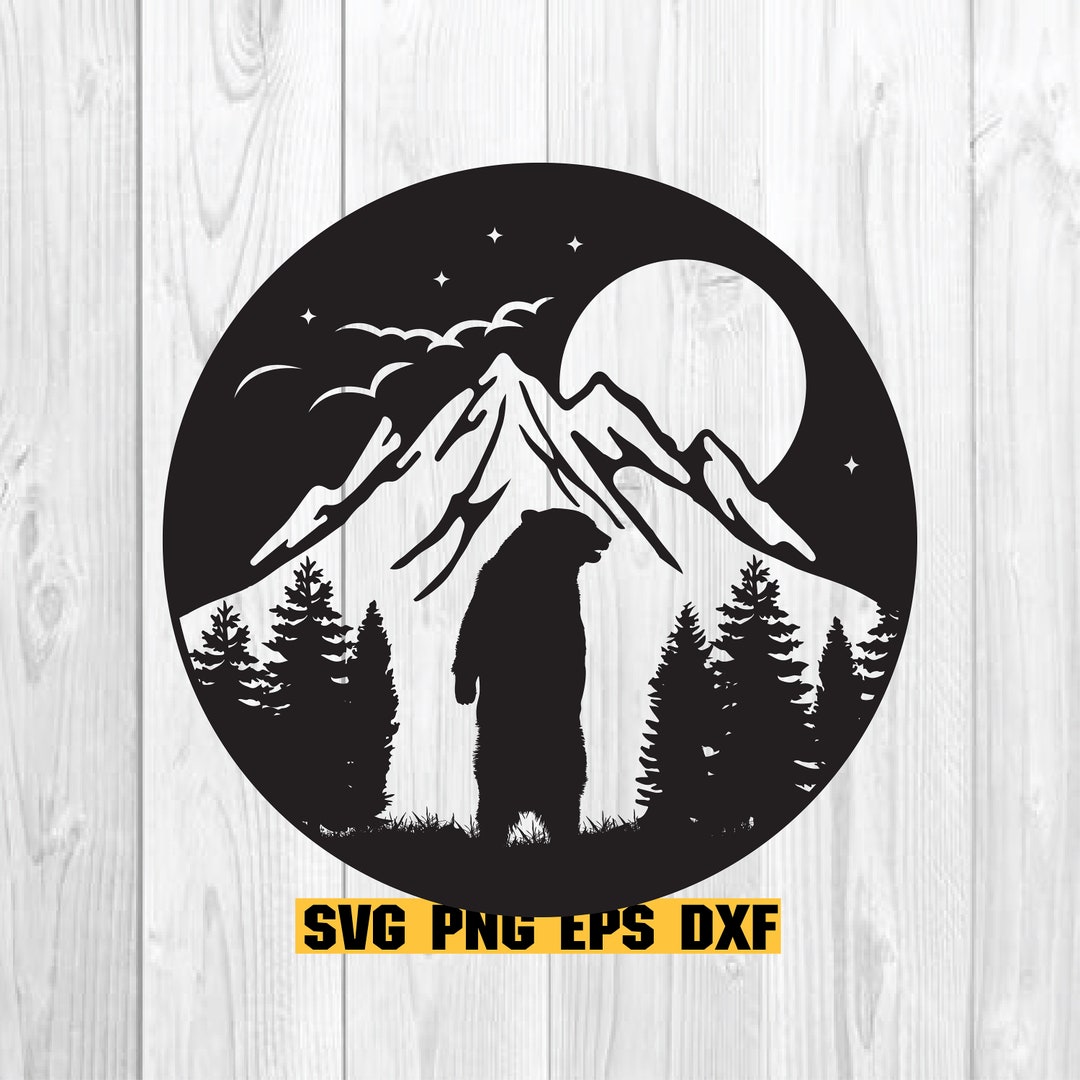 Bear Svg, Hunting Svg, Png and Svg, Png Files, Instant Download, Vector ...