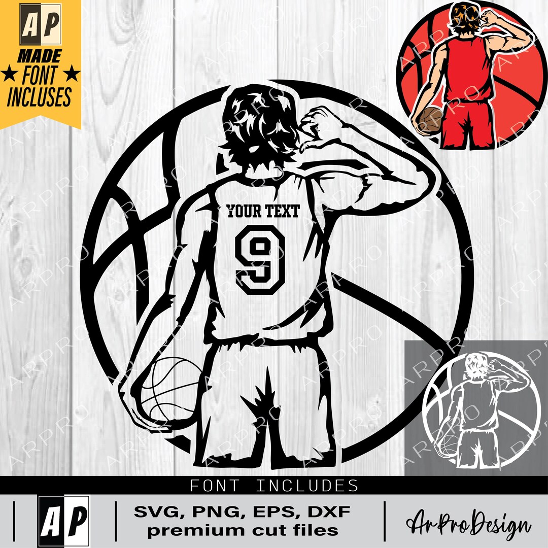 Basketball Player Svg, Colored Layers, Personalized Name, Basketball ...