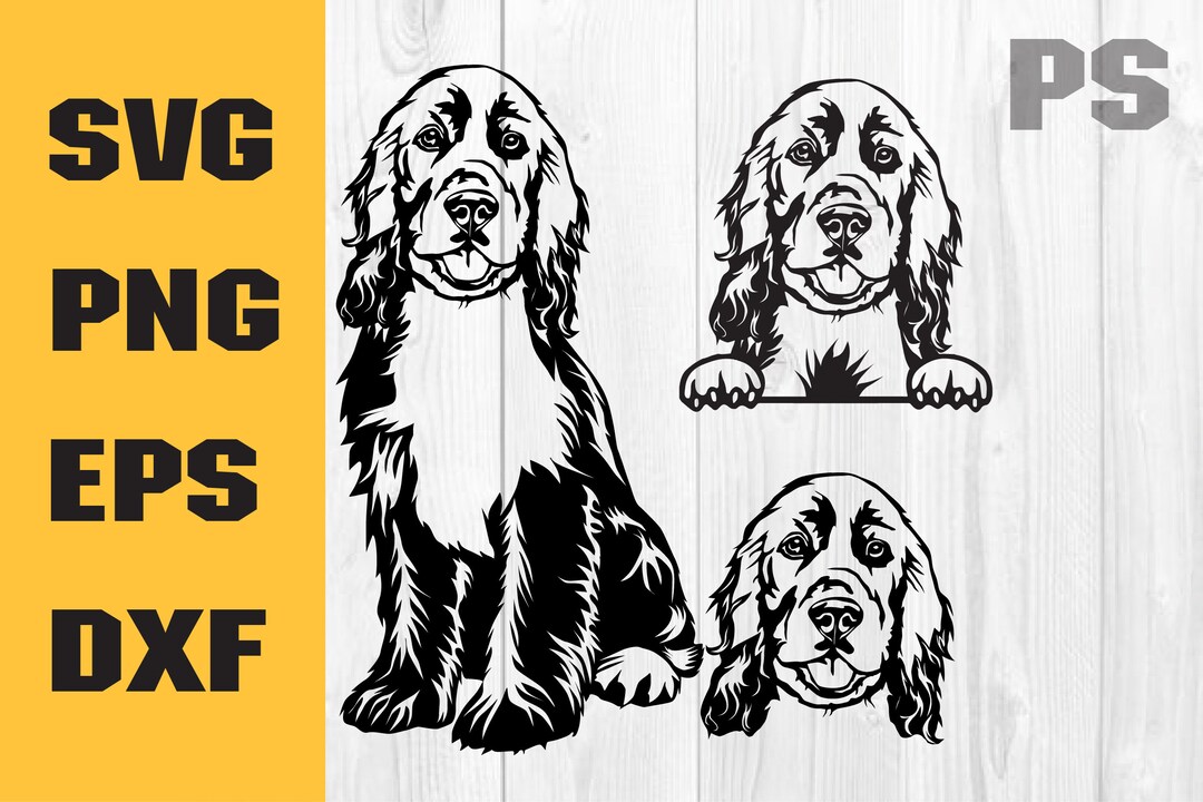 English Cocker Spaniel Svg, Dog Svg File for Cricut, Face, Head, Cocker ...