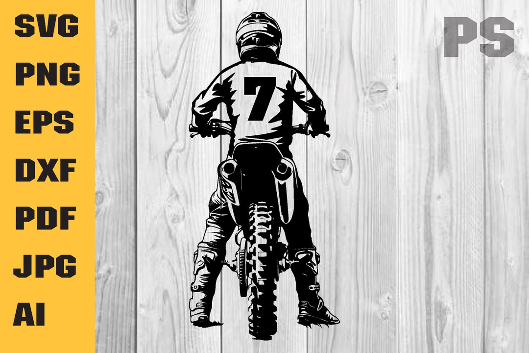 Motocycle Racer Svg, Motorcross Svg, Dirt Bike Svg, Racing Svg, Biker ...