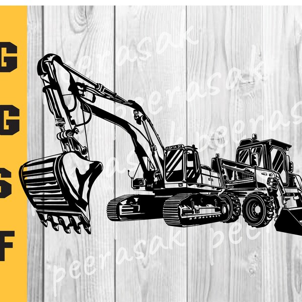 Excavator Svg - Etsy