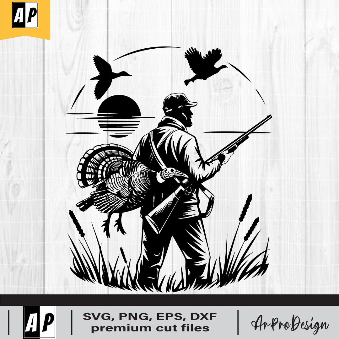 Turkey Hunting SVG, Wild Turkey SVG, Turkey Hunter Svg, Gobbler Turkey ...
