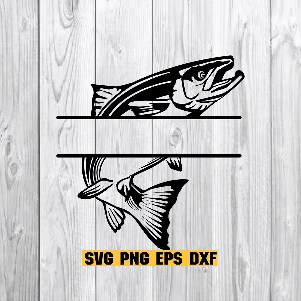 Salmon SVG Fish Monogram Fishing Name Plate Pink Sockeye - Etsy