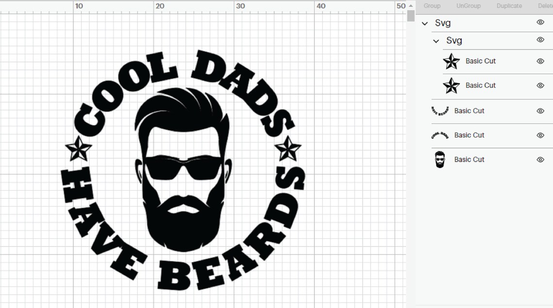 Cool Dads Have Beards Svg Dad Beard SVG Badass Dad Bearded - Etsy