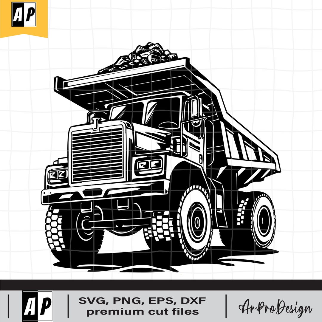 Large Quarry Truck Svg, Haul Trucks Svg, Mining Truck Svg, Industrial ...