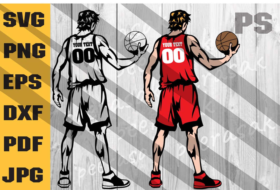 Basketball Player SVG, Basketball Name SVG, Colored Layers, Basketball ...