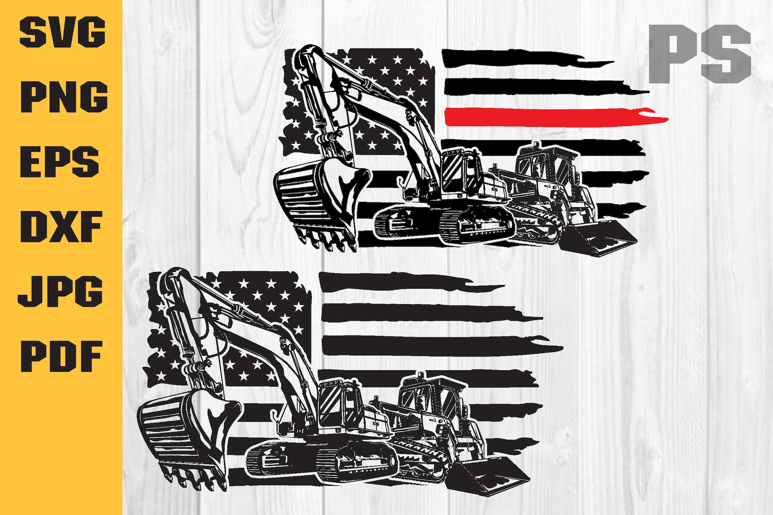 US Skid Steer and Mini Excavator Svg, Skid Steer SVG, Wheel Loader Svg ...