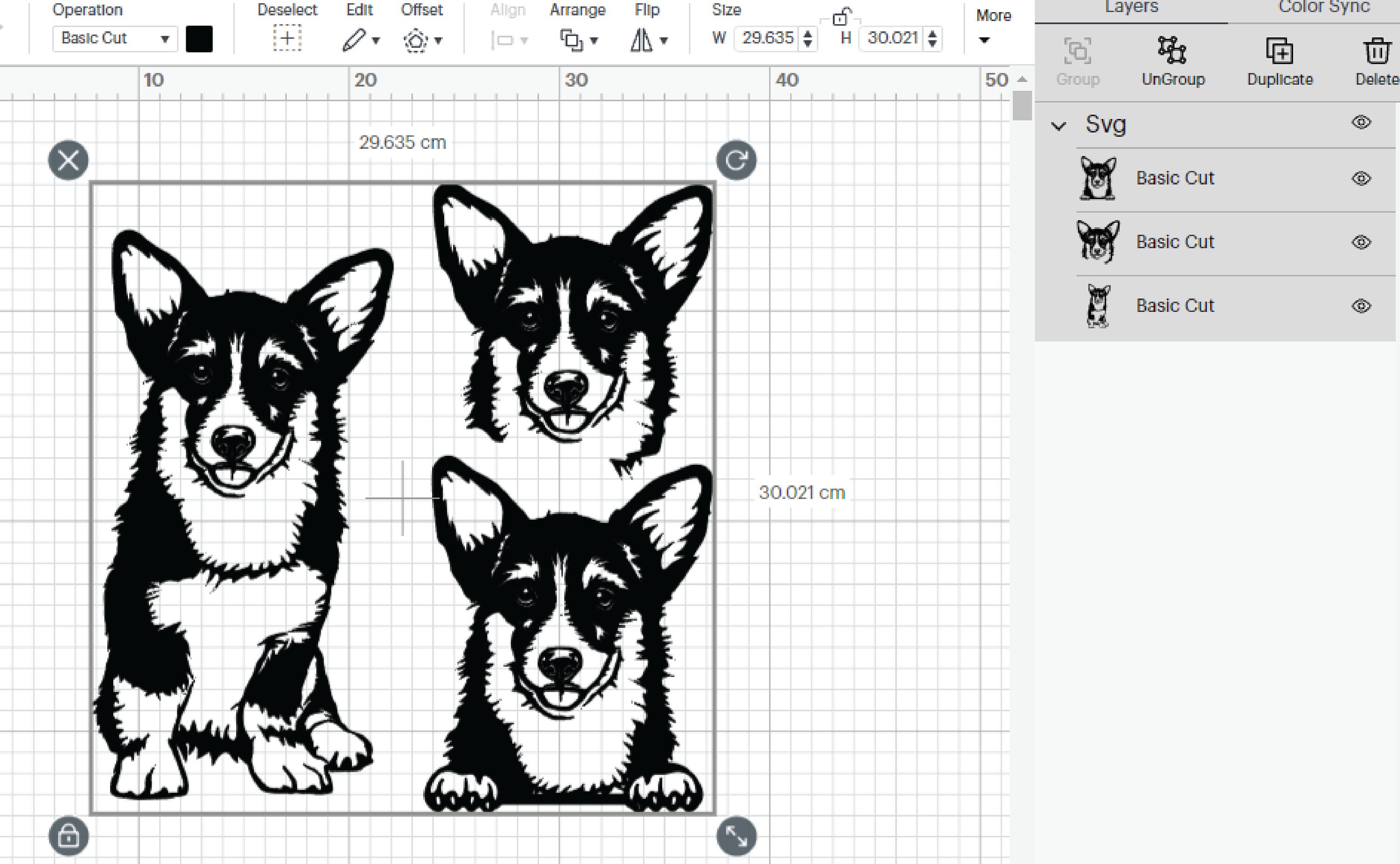Corgi SVG Corgi Silhouettes Dxf Dog SVG Files for Cricut - Etsy
