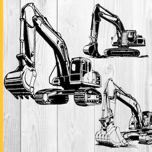 Excavator Svg , Excavator Clipart , Excavator Cutfile, Excavator Png ...