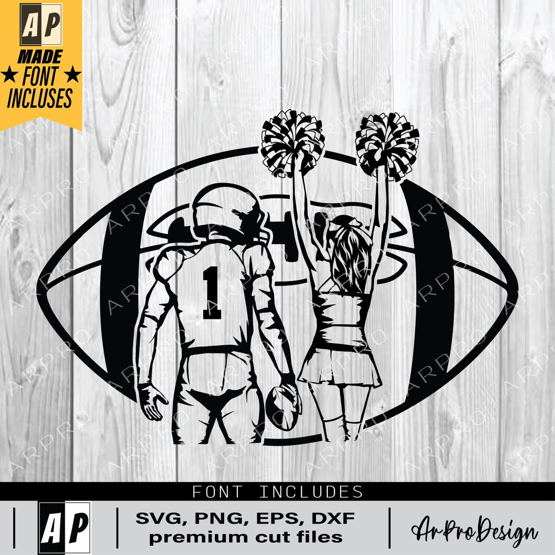 Football Player Svg, Cheerleader Svg, Football Name Svg, Cheer Dance ...