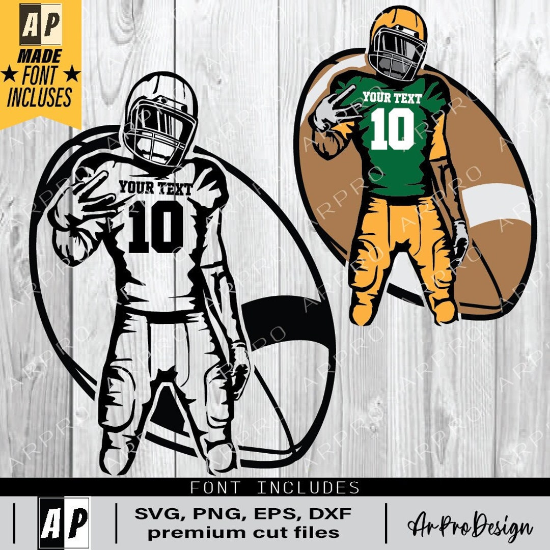 Football Player Svg, Football Svg, Colored Layers, Football Team ...