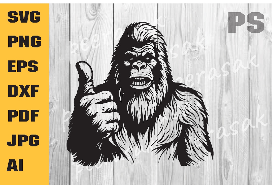 Middle Finger Bigfoot SVG, Big Foot Cut Files, Cutting File Cuttable ...
