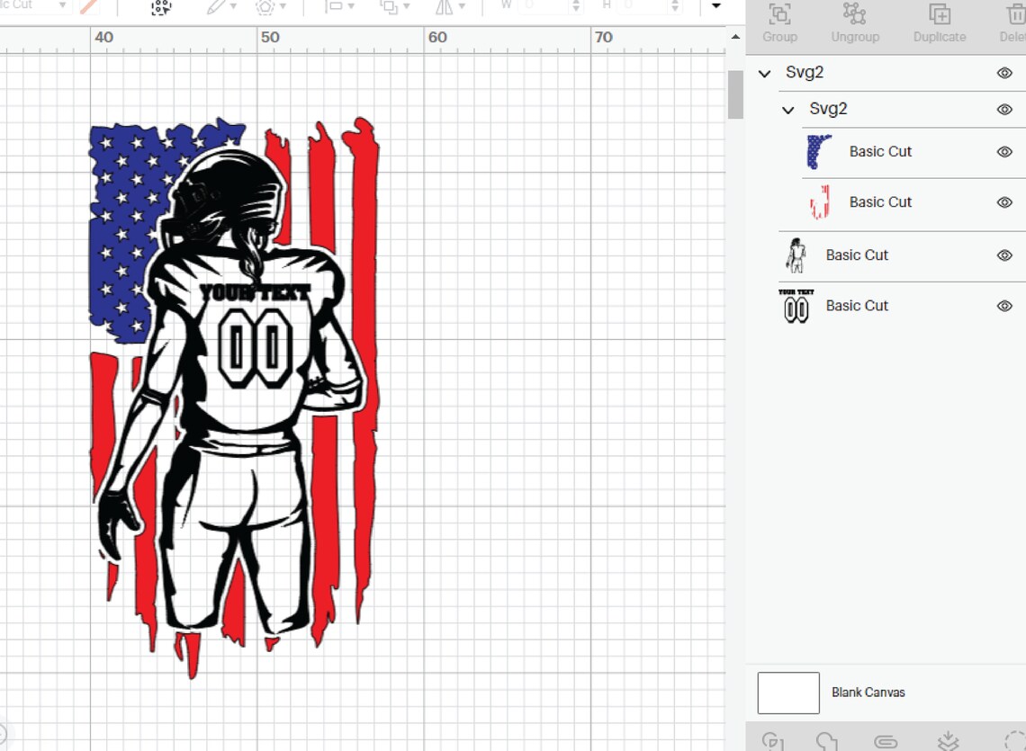 American Football Girl Svg, Football Ladies Woman, Colored Layers ...