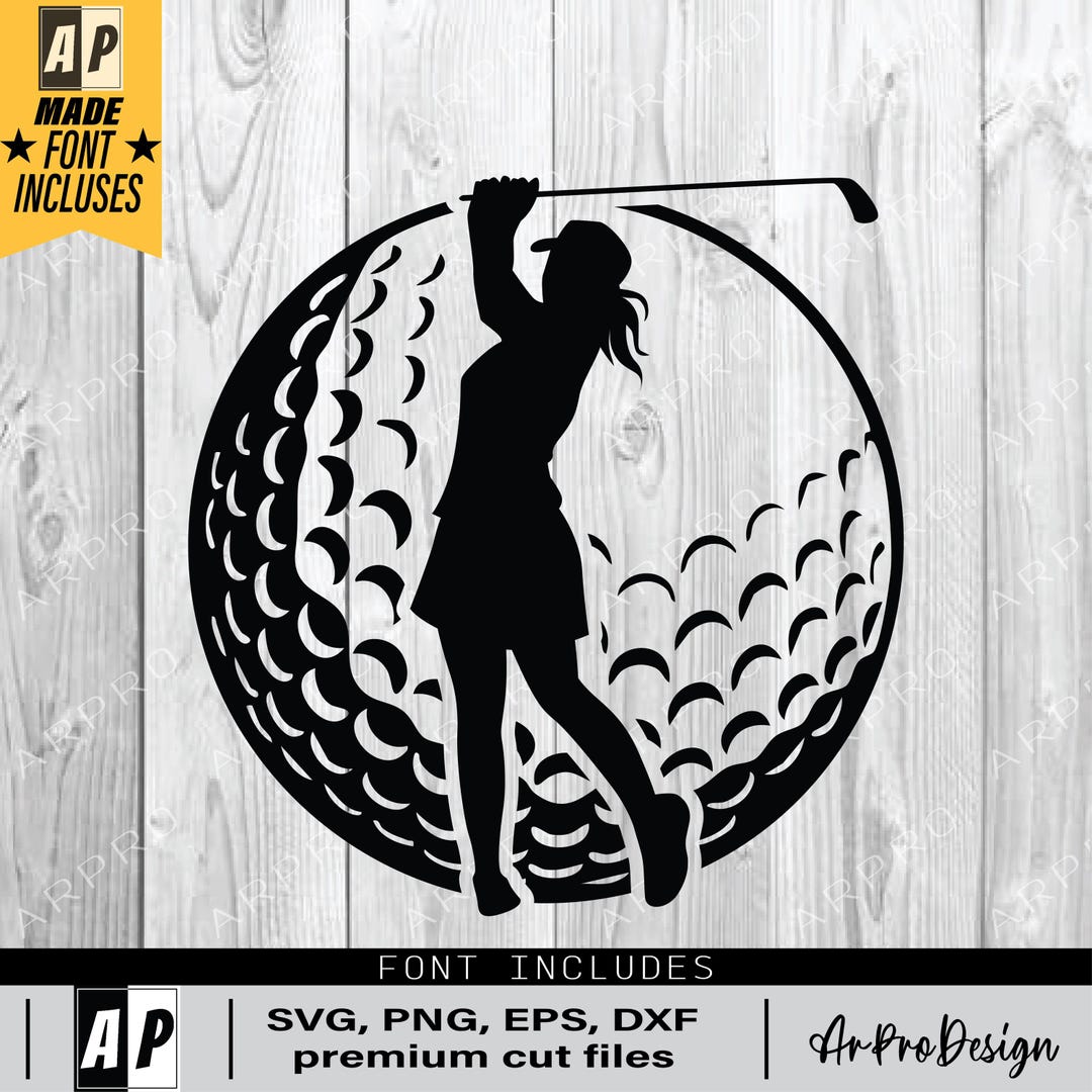 Woman Golfer SVG, Golf Plate Art Svg, Golfing Svg, Golf Player Svg ...