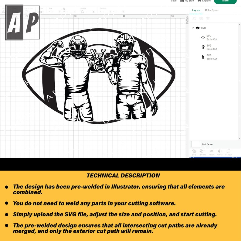 Football Svg Png, Two Football Players Svg, Football Name Svg, Football ...
