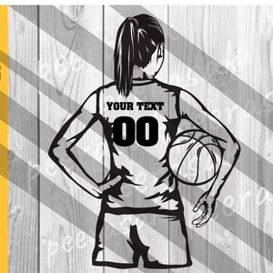 Basketball Girl SVG, Colored Layers, Basketball School, Sports ...