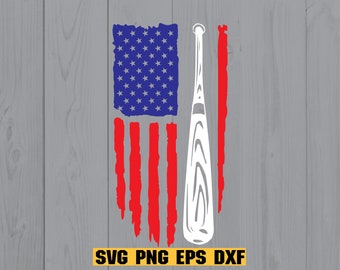USA Baseball Flag Svg Baseball Svg Grunge Svg Distressed | Etsy