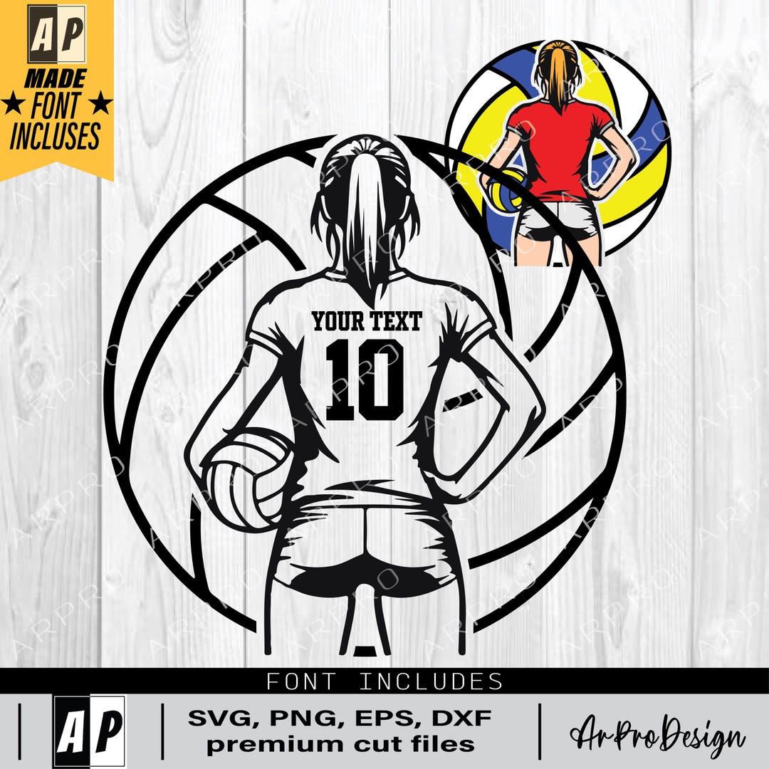 Volleyball Svg Png, Personalized Name, Volleyball Girl Player Svg ...
