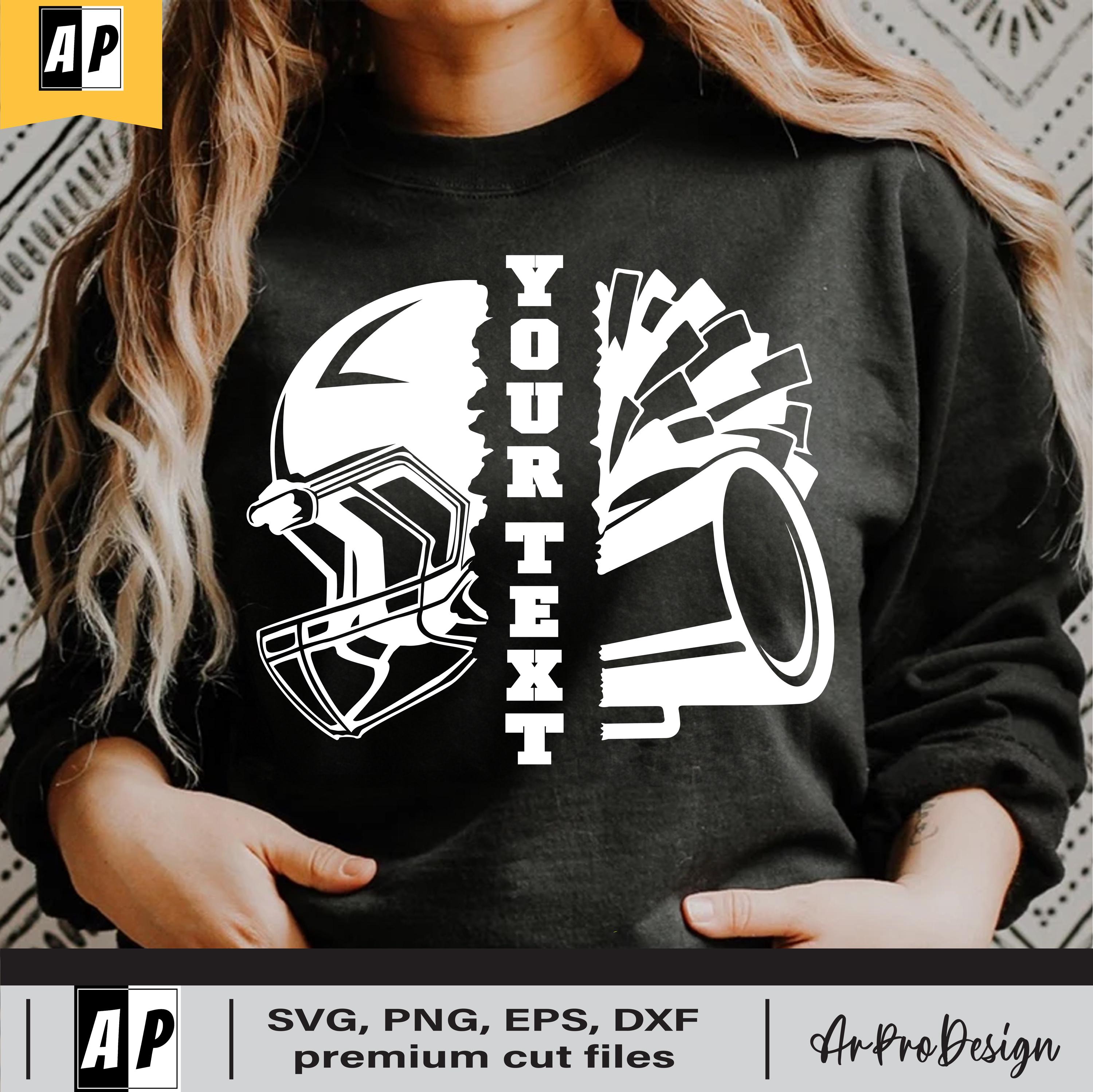 Cheer Svg, Football Helmet Svg, Cheerleader Svg, Personalized Name ...