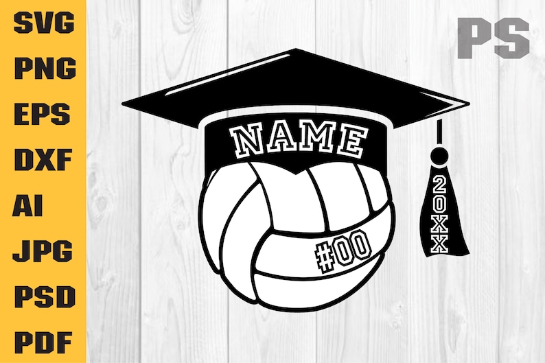 Senior Volleyball Svg, Senior Template, Graduate Template, Volleyball ...