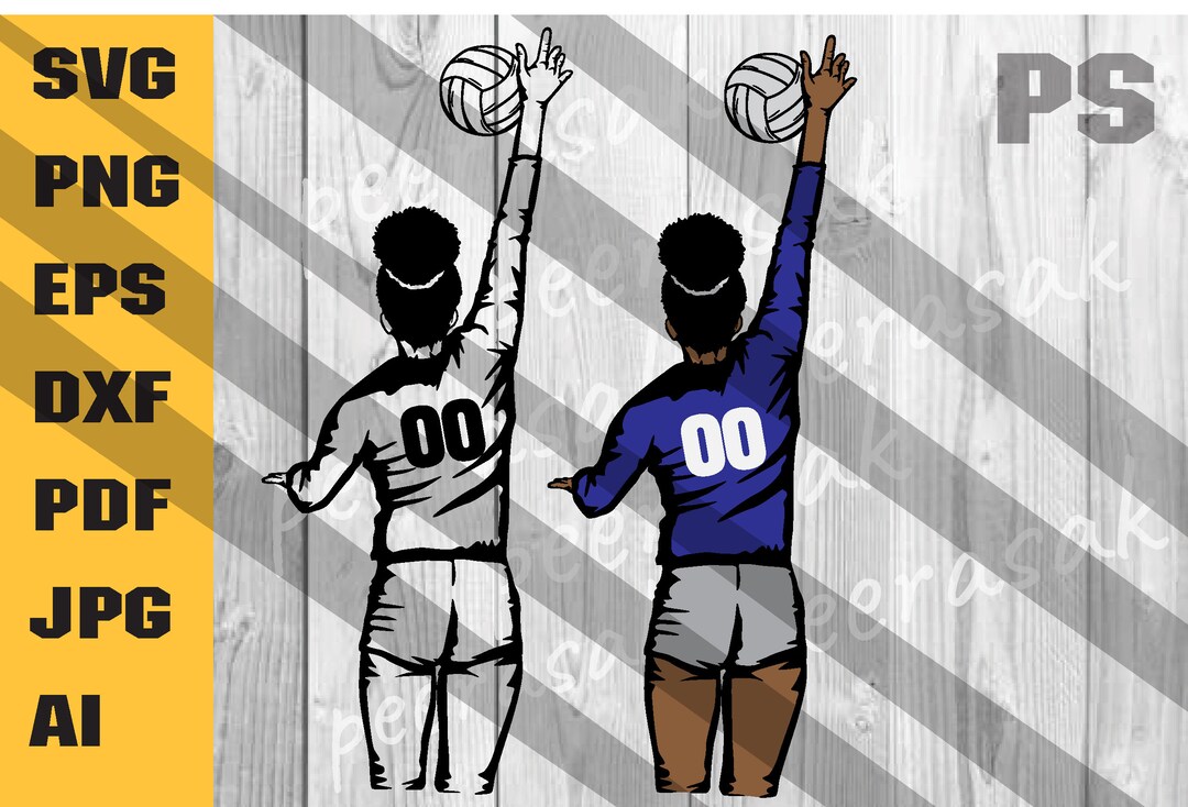 Volleyball Spiking the Ball SVG, Volleyball Svg, Volleyball Girl Svg ...