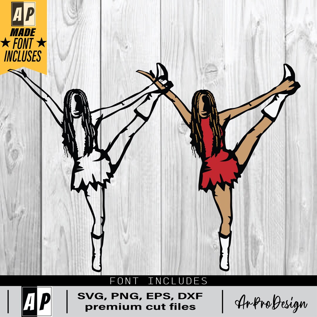 Cheerleader SVG, Majorette Svg, Colored Layers, Cheerleading Svg Bundle ...