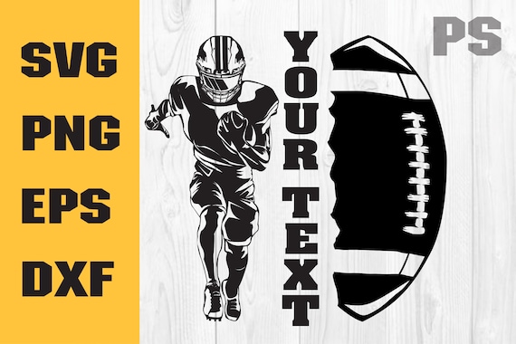 Football Template Svg Half Football Player Football Season - Etsy