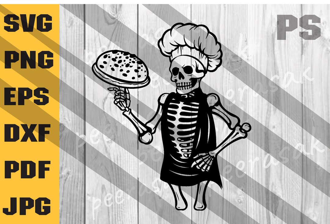 Baker Skeleton SVG, Baking SVG, Pin Bake Cake Pastries Cupcake Pastry ...