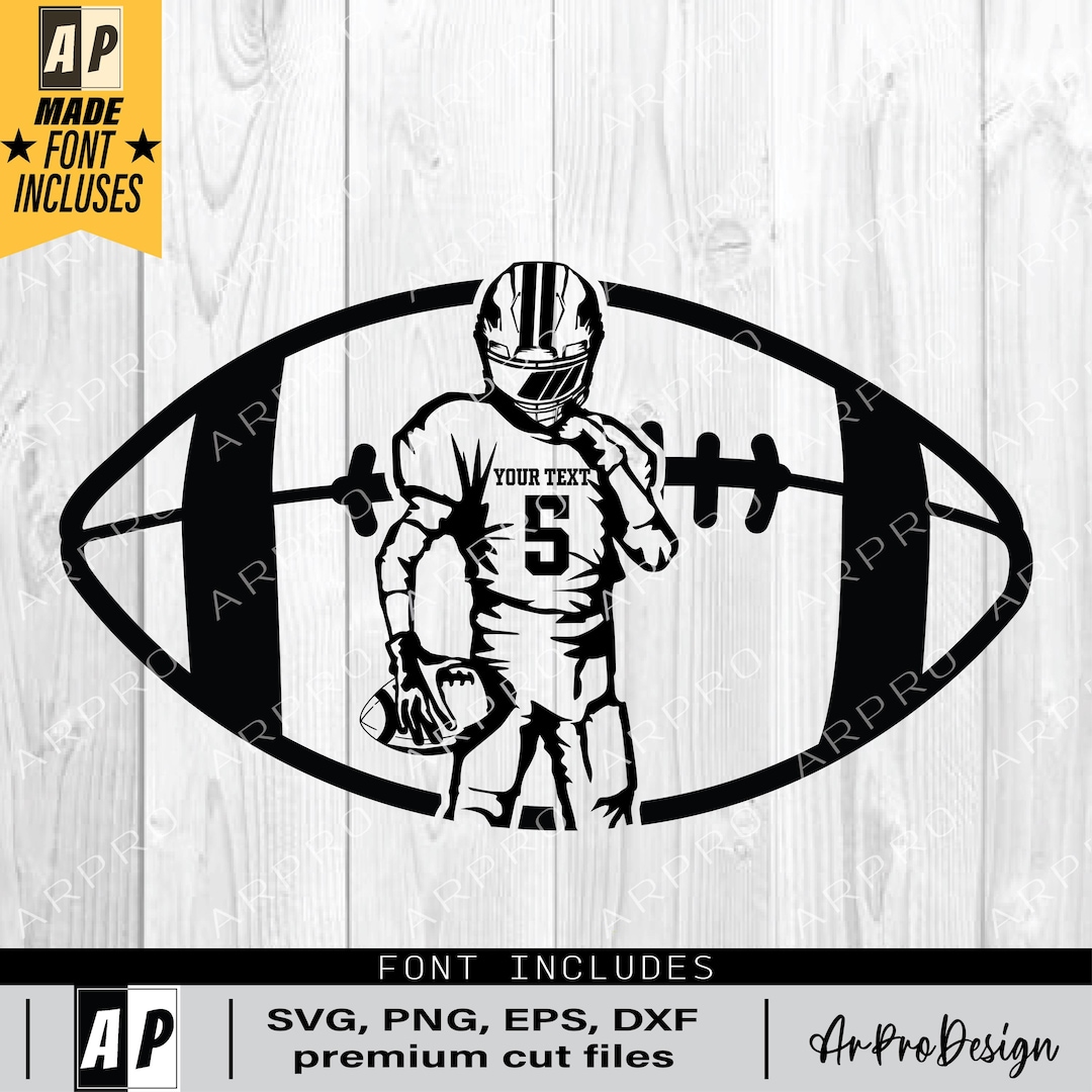 Football Boy Svg, Football Player Svg, Football Svg Png, Football Name ...