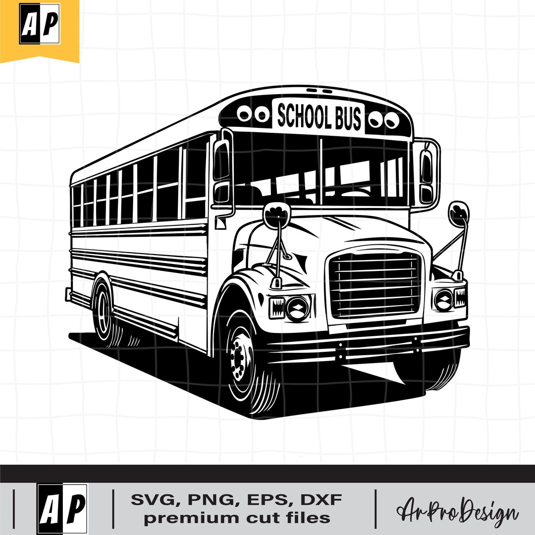 School Bus Svg, School Bus Cut File, Bus Clipart, School Svg, Bus Svg ...