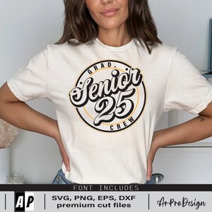 Senior Grad Crew 2025 Svg, Class of 2025 Svg, Graduation 2025, High ...