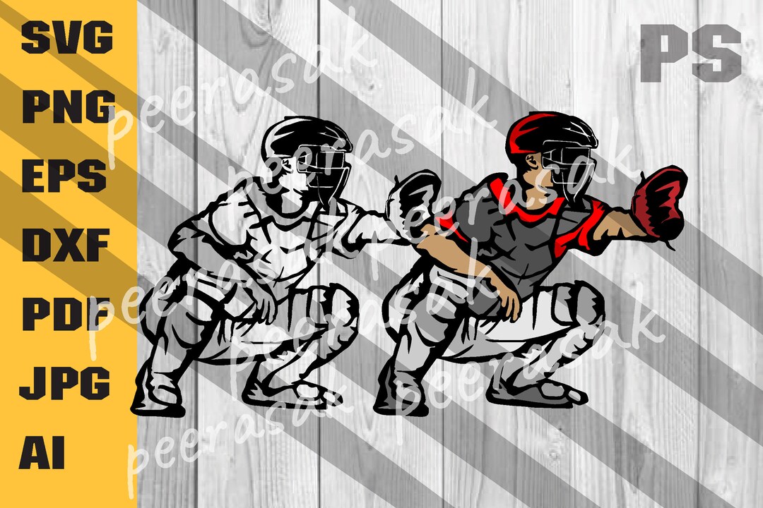 Baseball Catching Svg, Baseball Player SVG, Baseball Monogram for ...