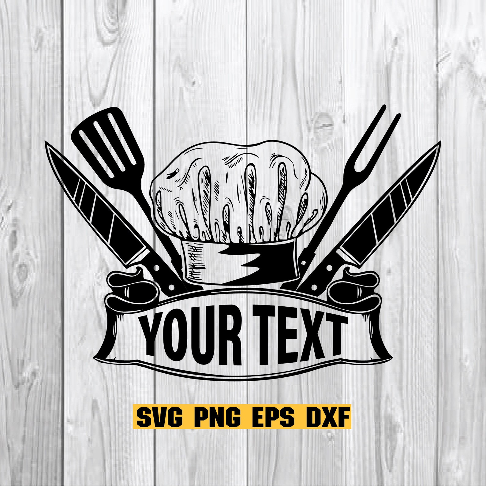 Chef Logo SVG Chef Svg Cooking Svg Chef Hat Custom - Etsy