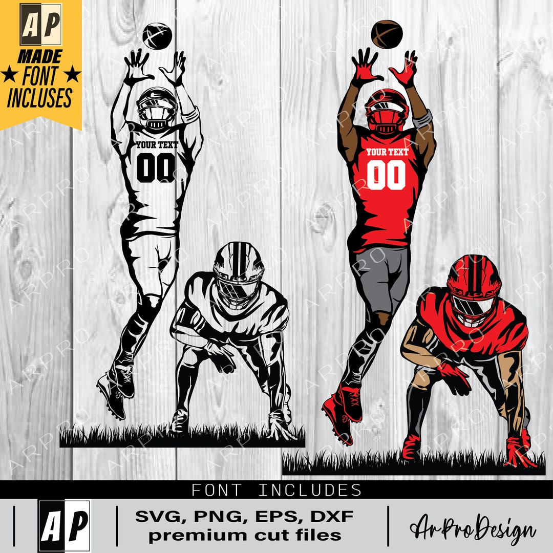 Football Player Svg, Football Svg, Colored Layers, Football Team ...