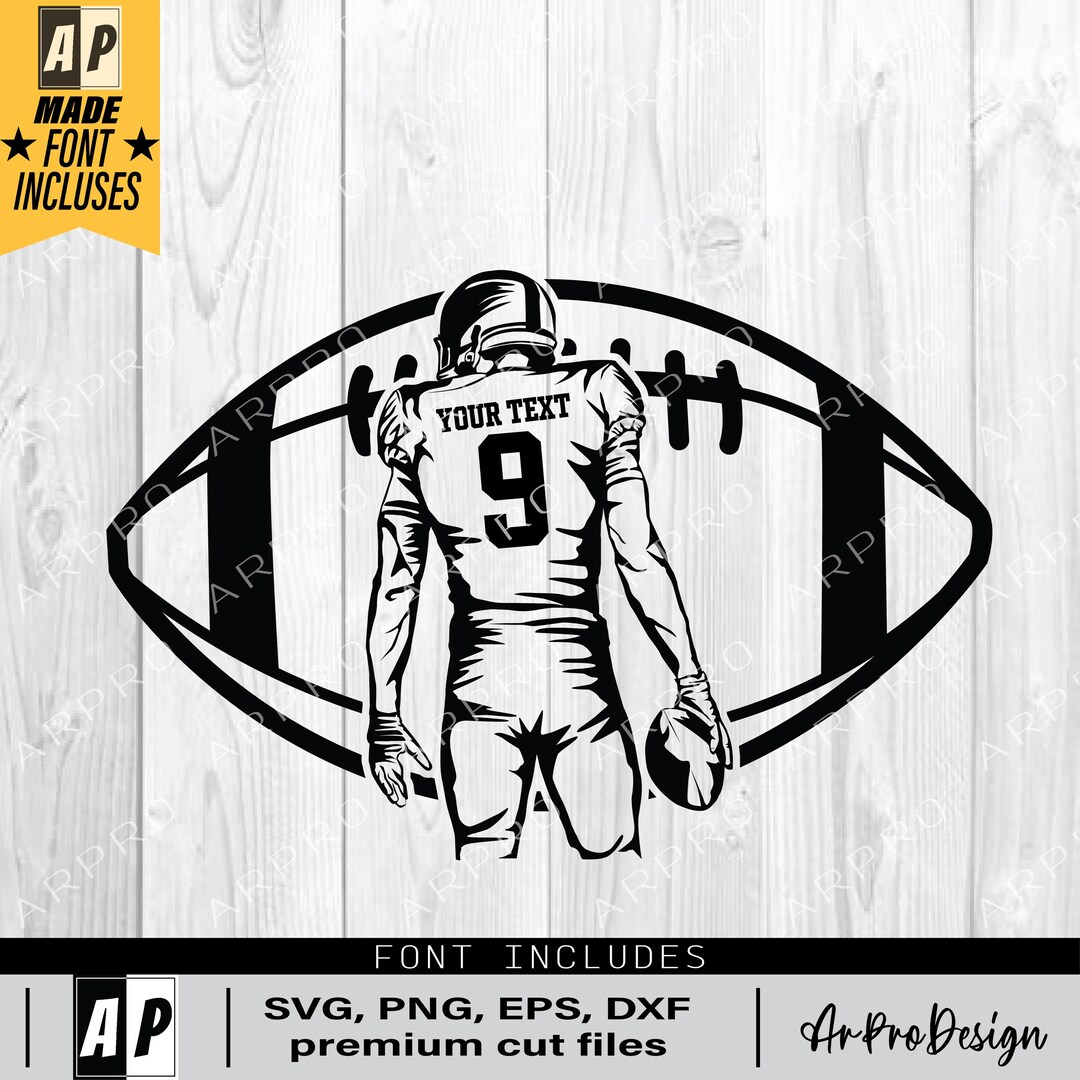 Football Svg Png, Football Player Svg, Football Name Svg, Football ...