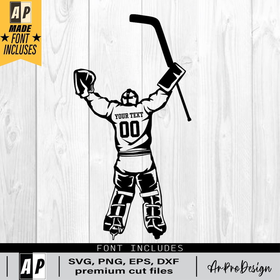 Goalie Player Svg, Personalized Name Svg, Goalkeeper Svg, Ice Hockey ...