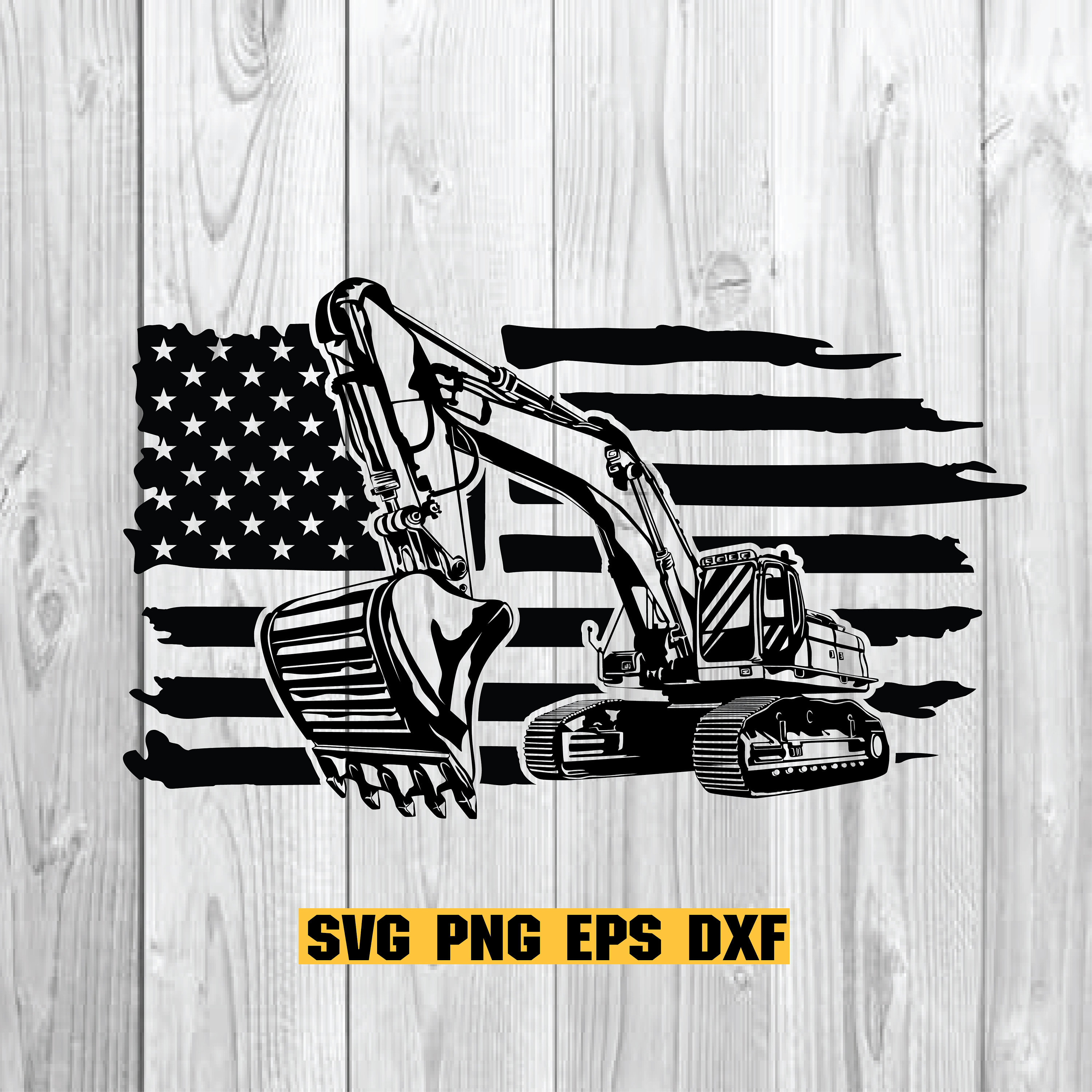 Us Excavator Svg , Excavator Clipart , Heavy Equipment Svg , Pipeliner ...