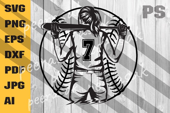 Girls Softball Vector Girl Playing Soft Ball Vector Art & Graphics