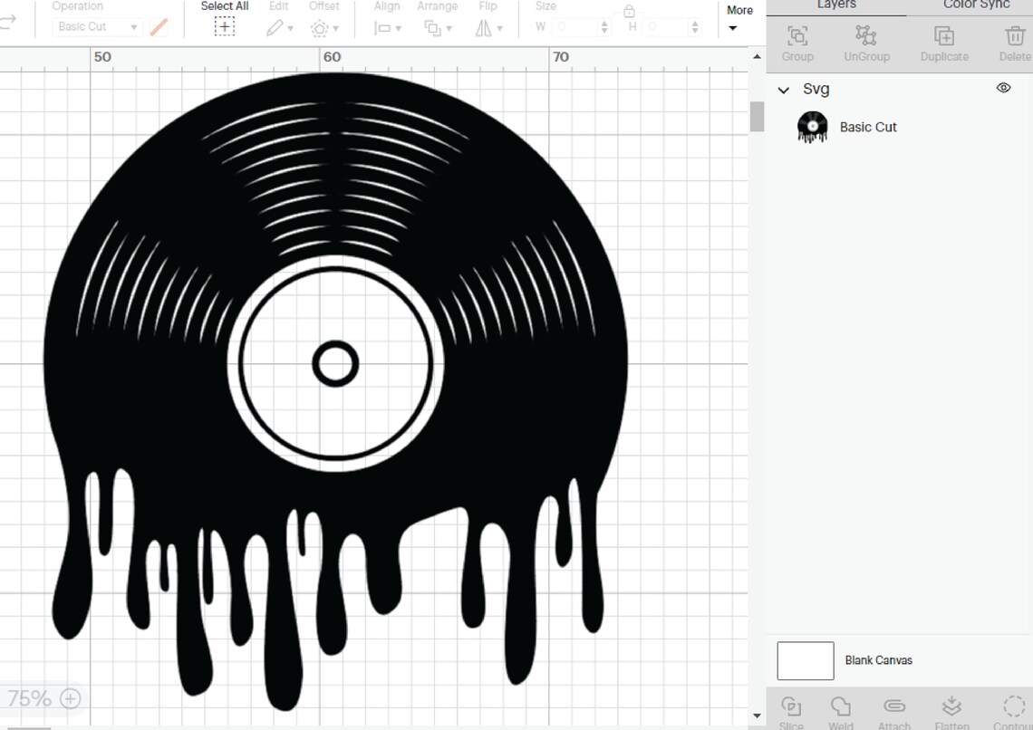 Dripping Vinyl Record Svg Music SVG DJ Decal T-shirt Sticker - Etsy