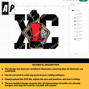 Volleyball and XC Svg, Girls Volleyball Player Svg, Colored Layers ...