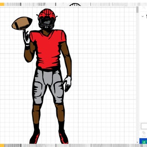 Football Player Svg, Football Svg, Colored Layers, Football Team ...