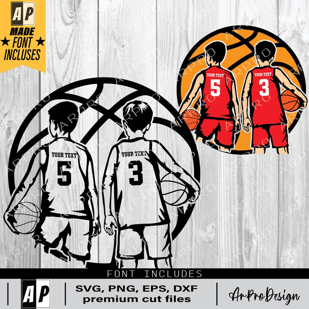 Basketball Two Boys SVG, Basketball Player Svg, Basketball Dad ...